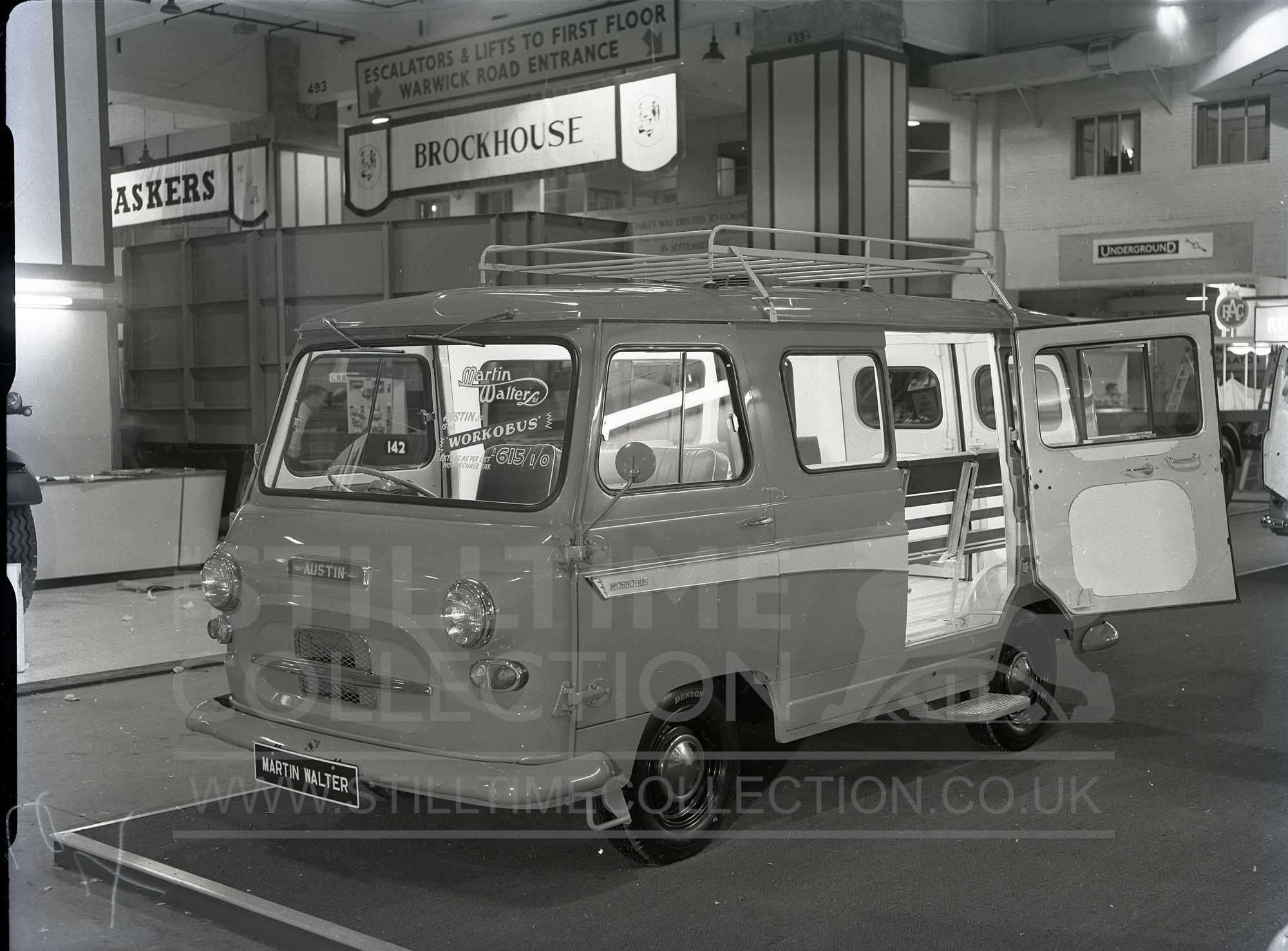 1962 austin bmc j2 martin walker mini bus motor motor show show tpt ...