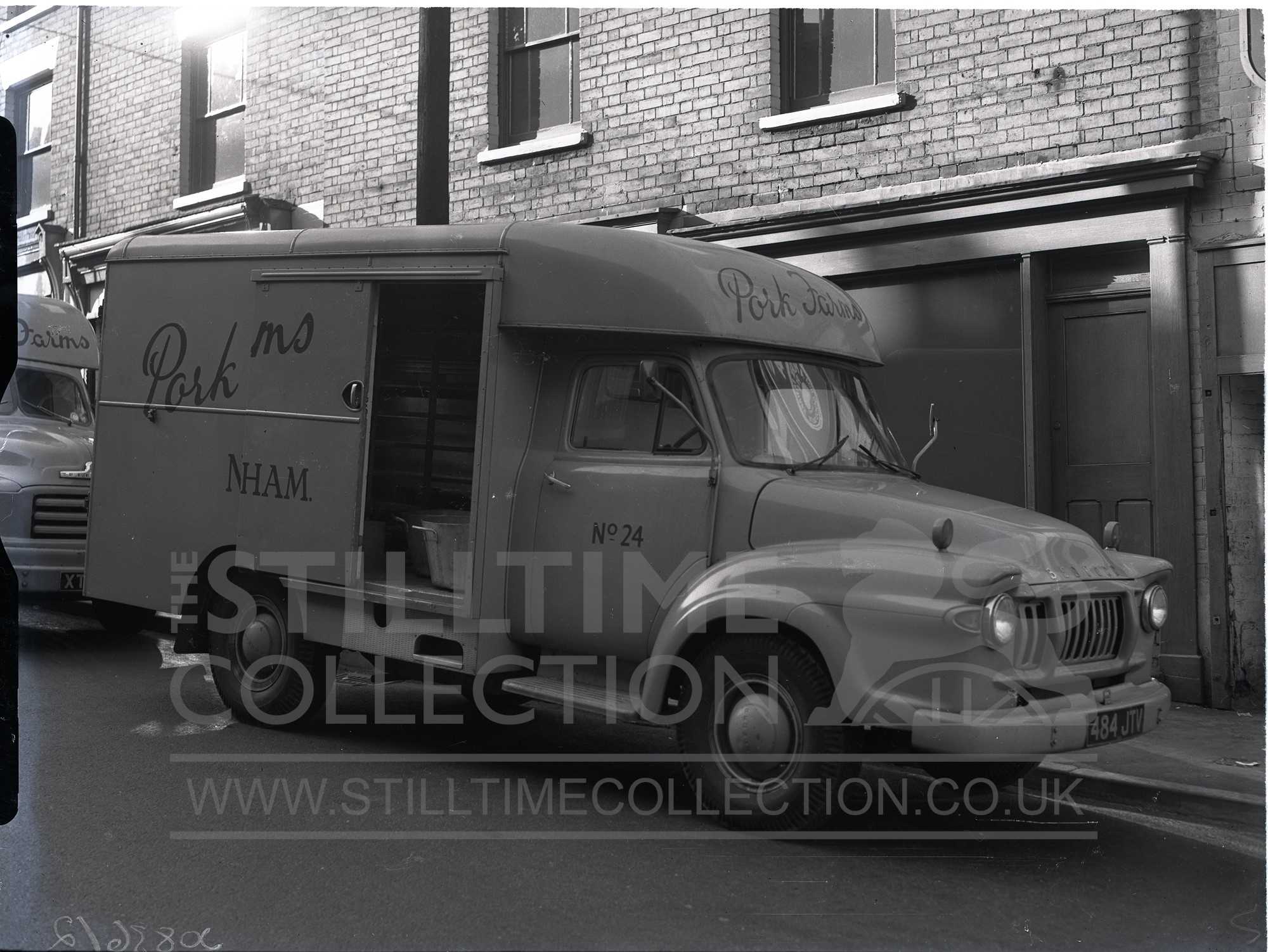 tpt transport truck lorry wagon bedford j bmc coy pork farms nottingham ...