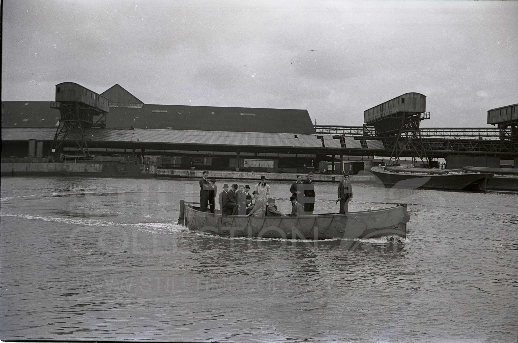 tpt transport boat ship sail yacht lifeboat with austin engine ww2 ...
