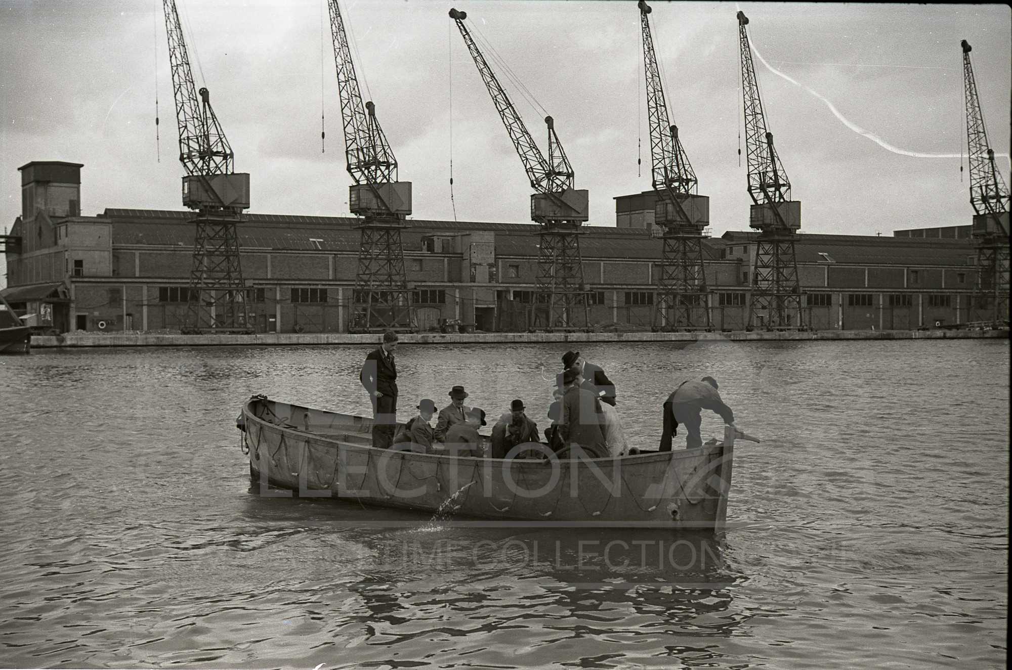 tpt transport boat ship sail yacht lifeboat with austin engine ww2 ...