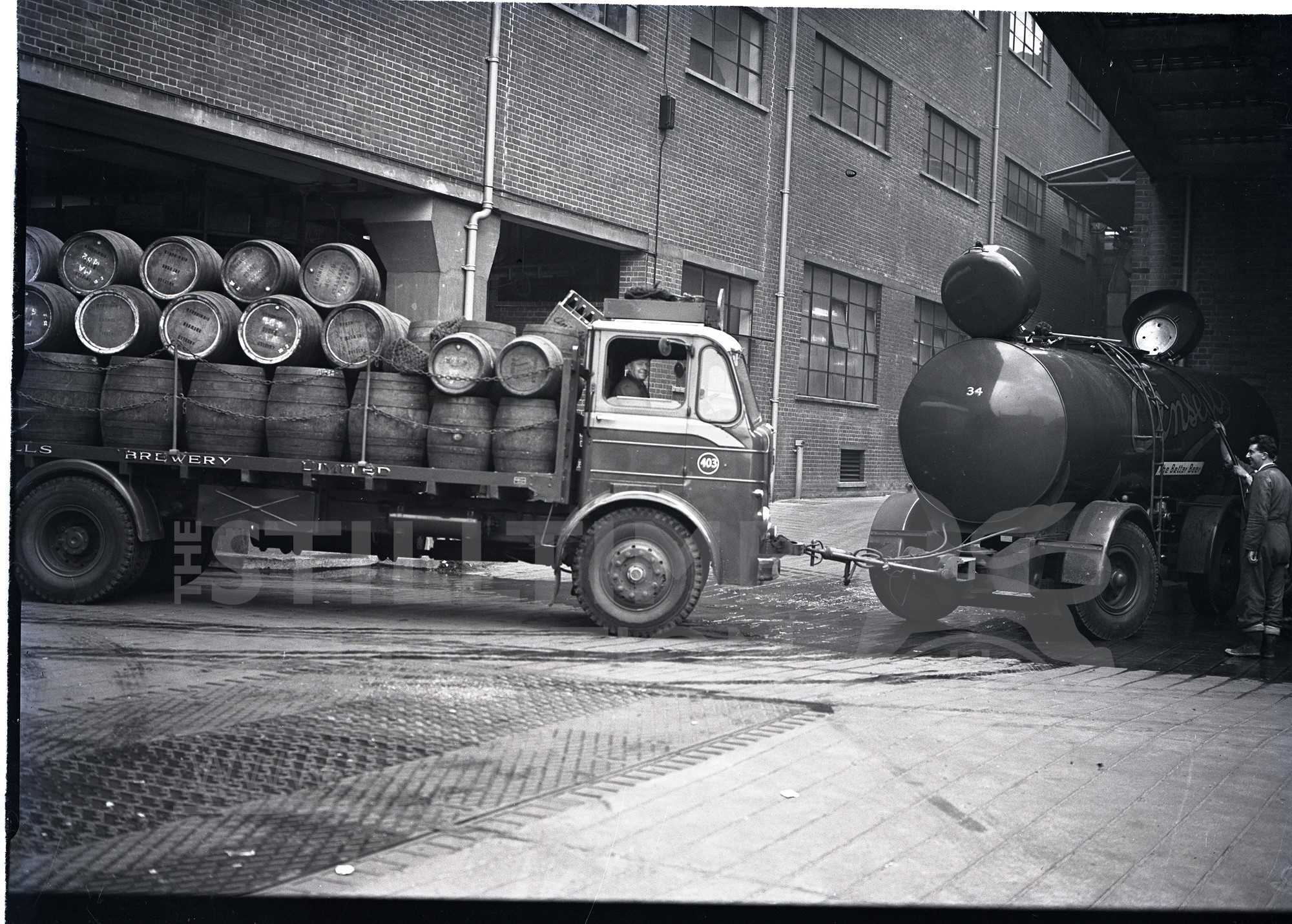 tpt transport truck lorry wagon bmc leyland ansells brewery beer ...