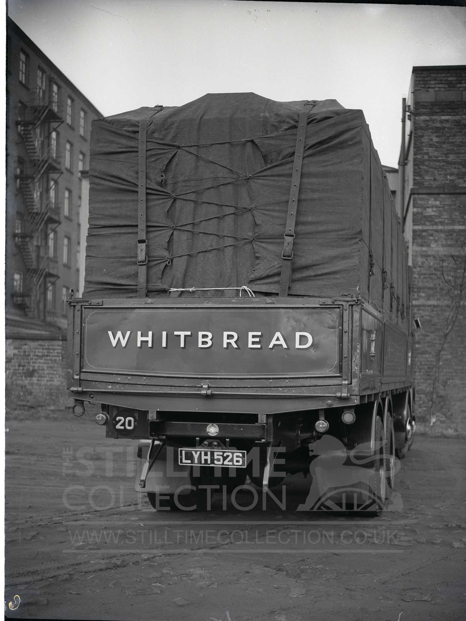 tpt transport truck lorry wagon aec load sheeting coy whitbread makeson ...