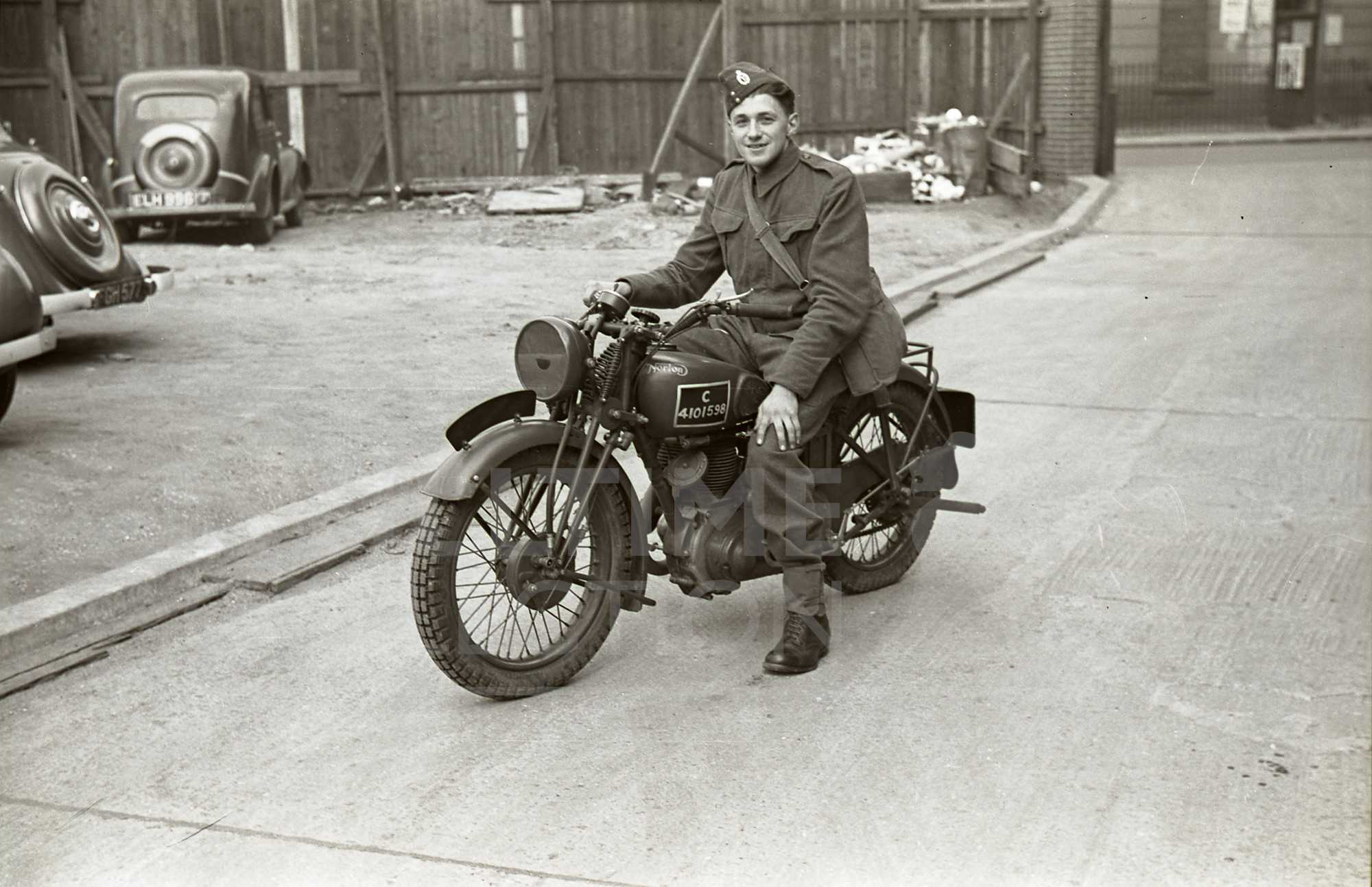 tpt transport bike norton 16h? person c quantrill despatch rider don r ...
