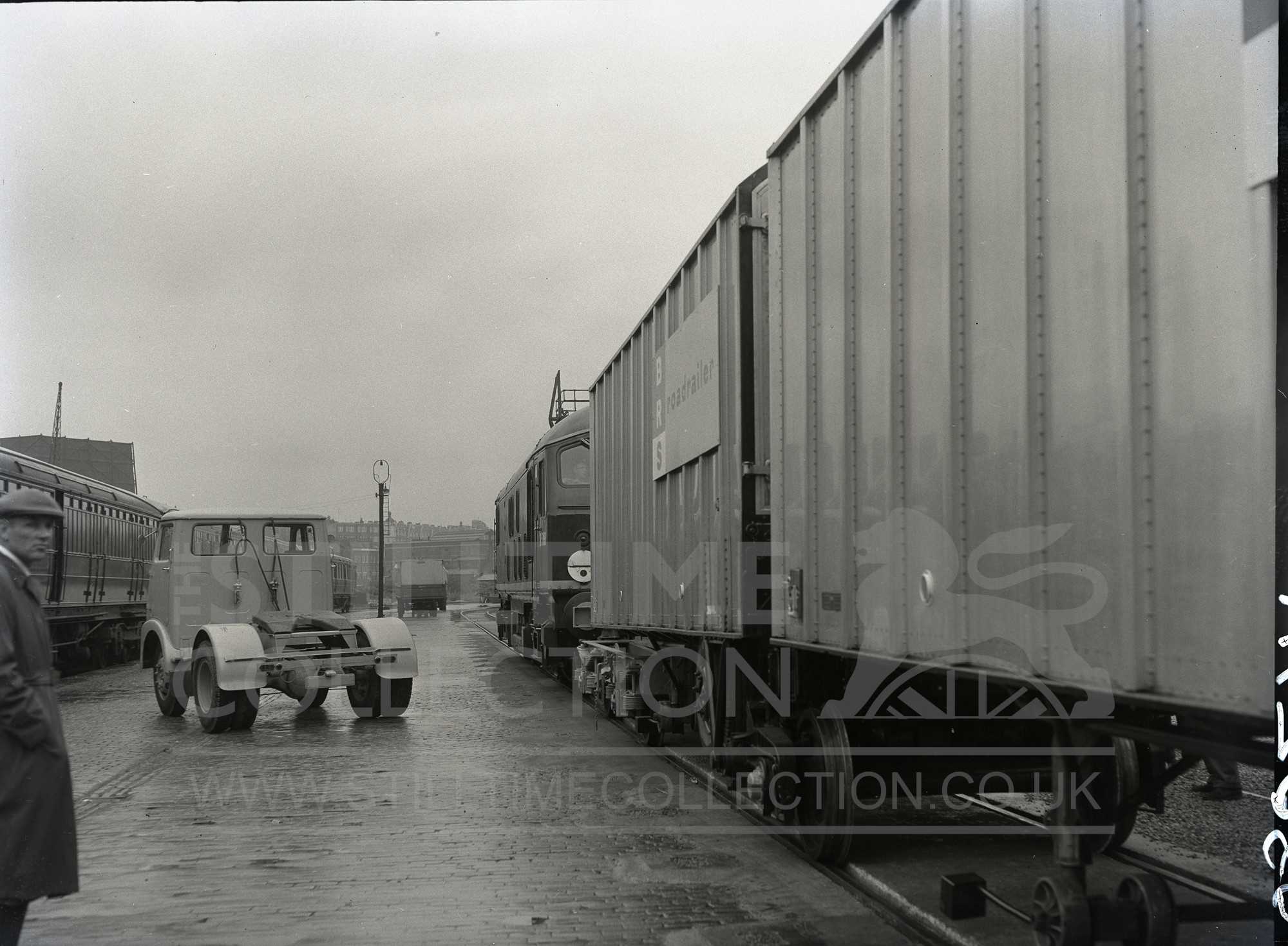tpt transport truck lorry wagon train station rail railway british ...