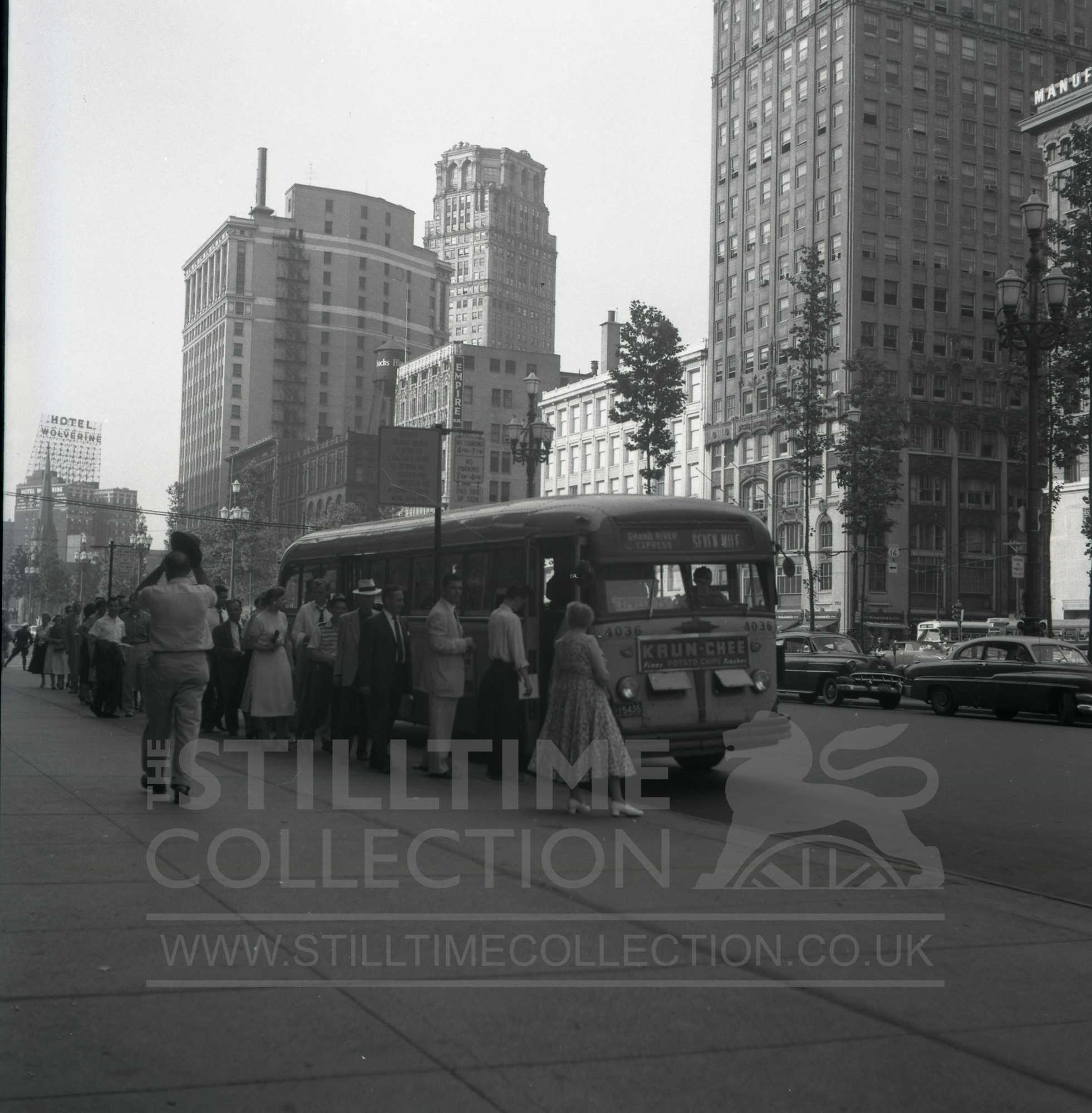 tpt buses and tram washing DC detroit street scene USA | The Stilltime ...