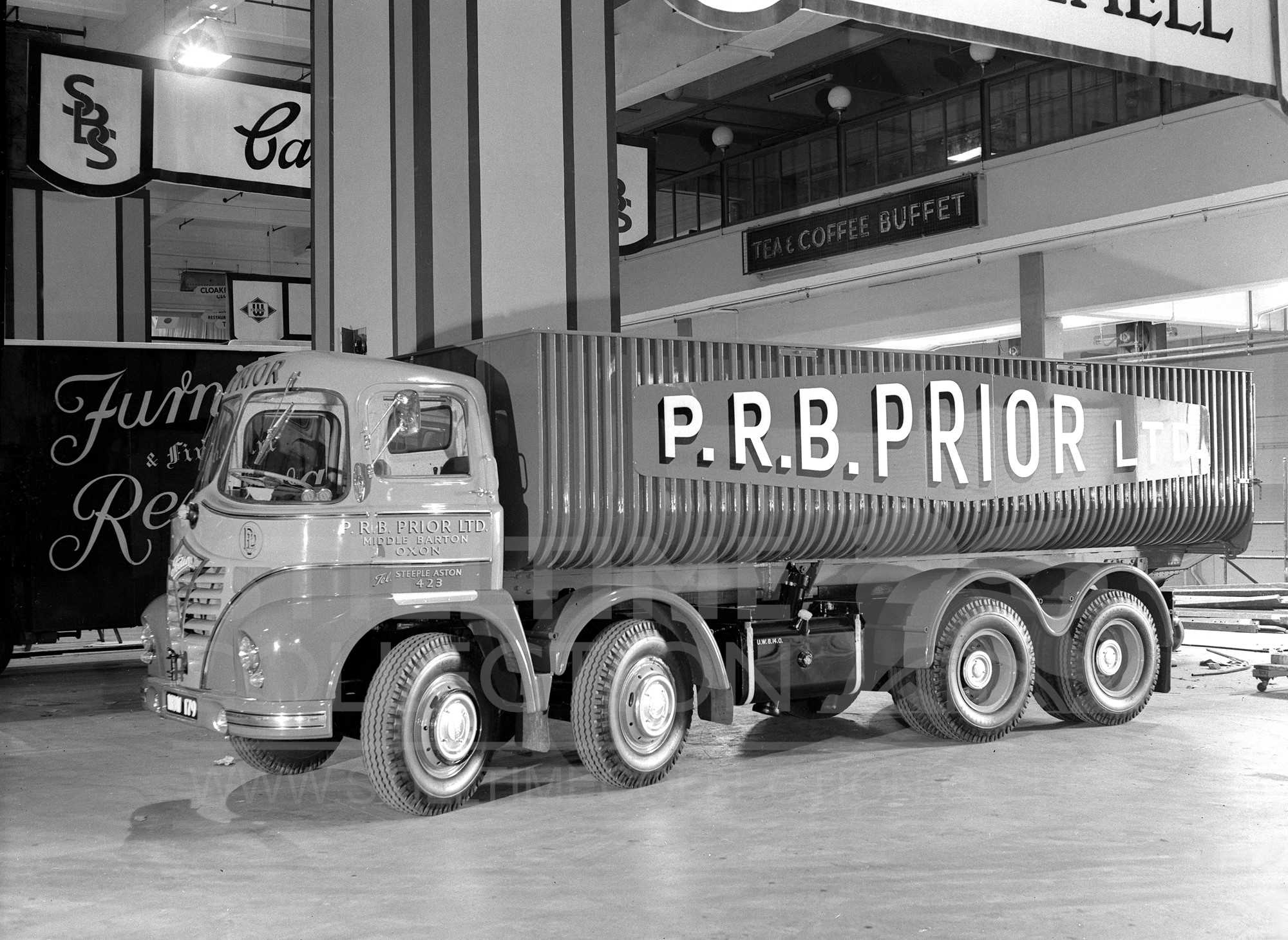 tpt truck AEC tipper trailer motor show earls court london coy wimpey ...