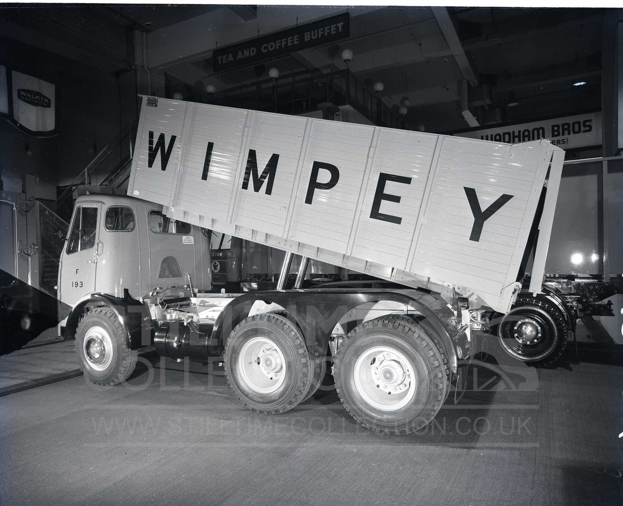 tpt truck AEC tipper trailer motor show earls court london coy wimpey ...