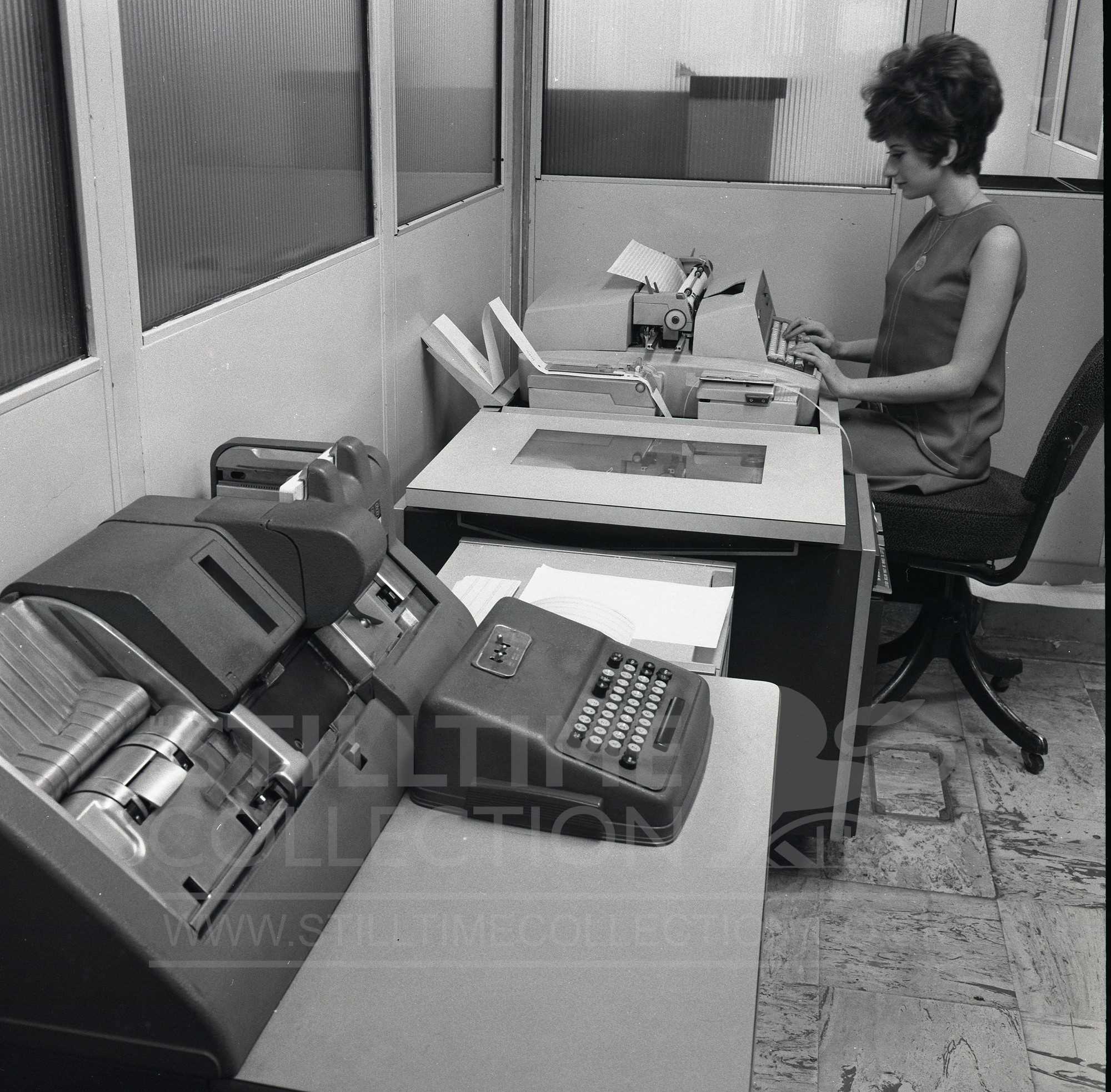 work office secretary typist retro tech typewriter 1968 | The Stilltime ...