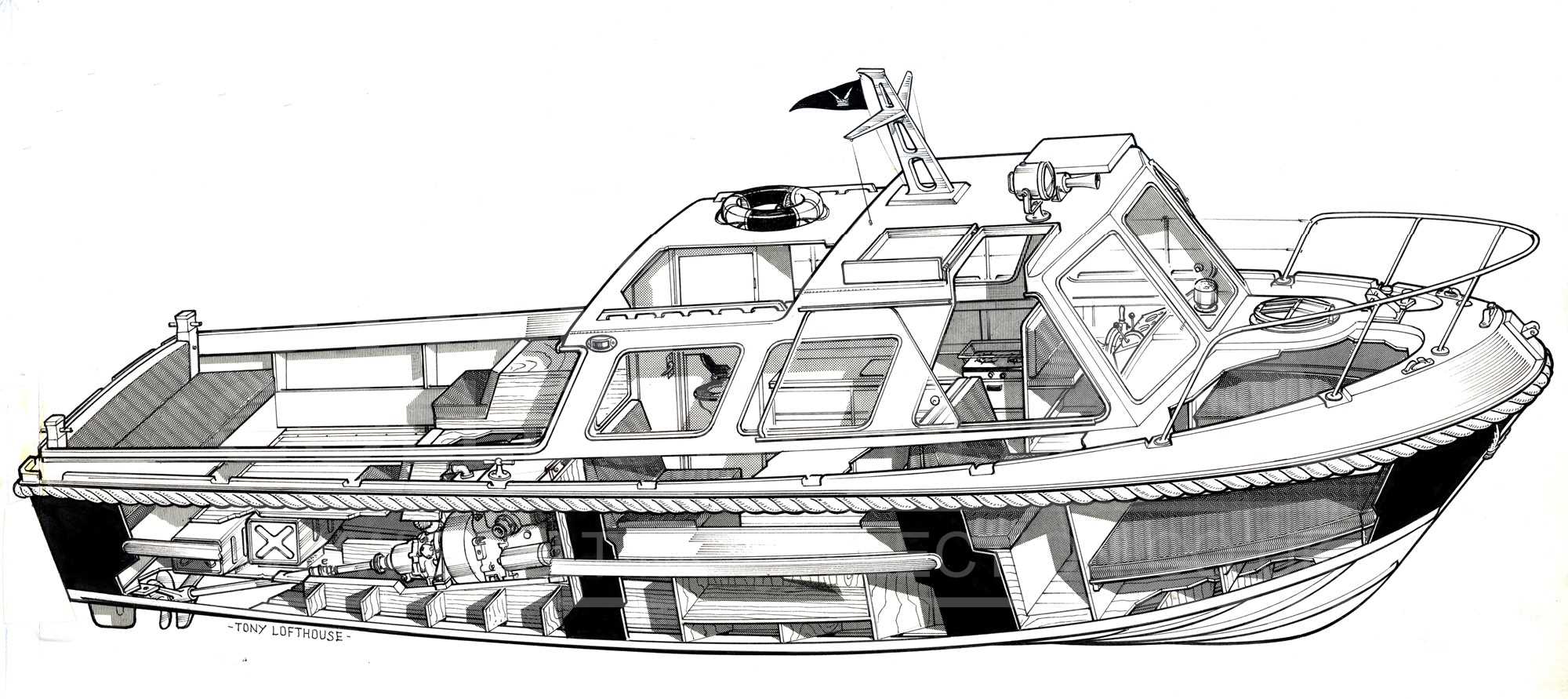 Transportation Vehicle Boat Yacht Sketch Art Drawing | The Stilltime ...