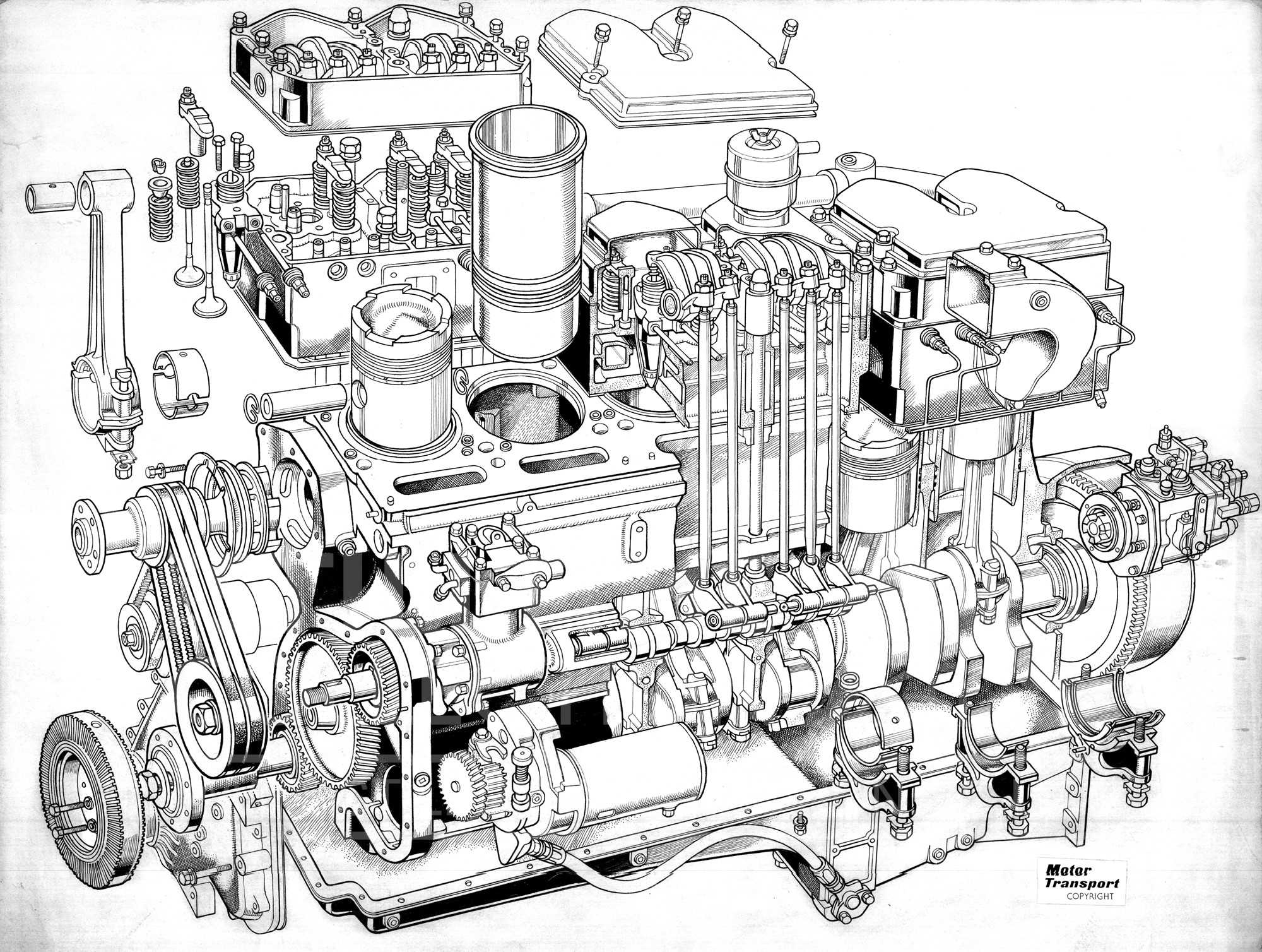Drawing Art Machine Engine Motor Sketch Doodle | The Stilltime Collection